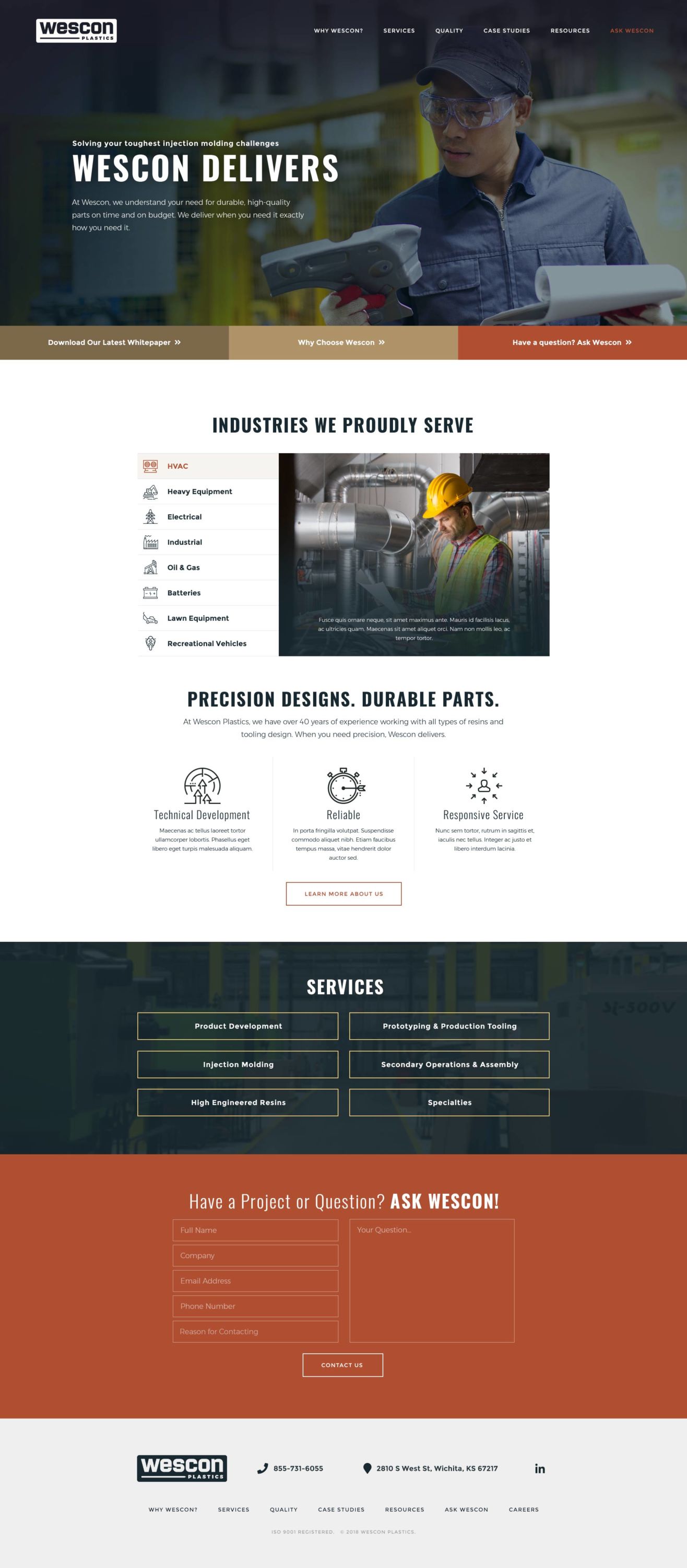 Wescon Plastics - Powderkeg Web Design
