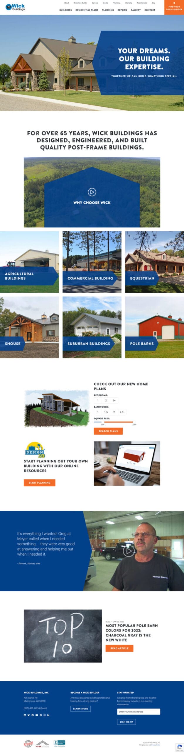 Wick Buildings - Powderkeg Web Design